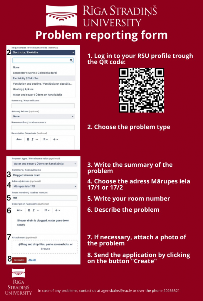 Problem reporting | RSU