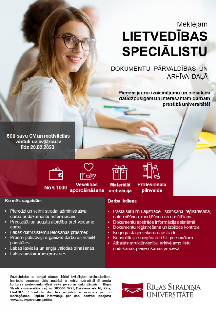 Lietvedības speciālists/-e | RSU