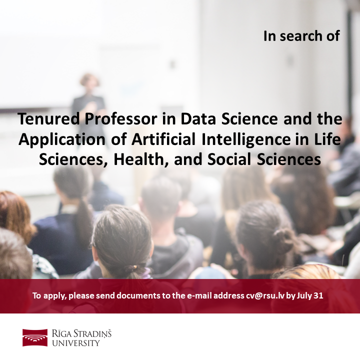 Tenured Professor in Data Science and the Application o | RSU