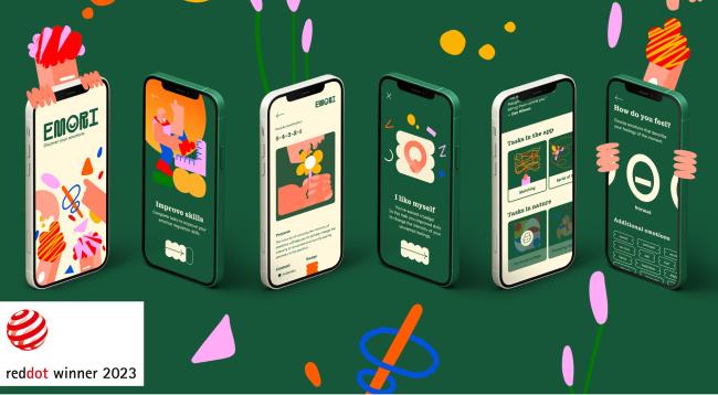 Emotion regulation app Emori wins prestigious Red Dot Design Award